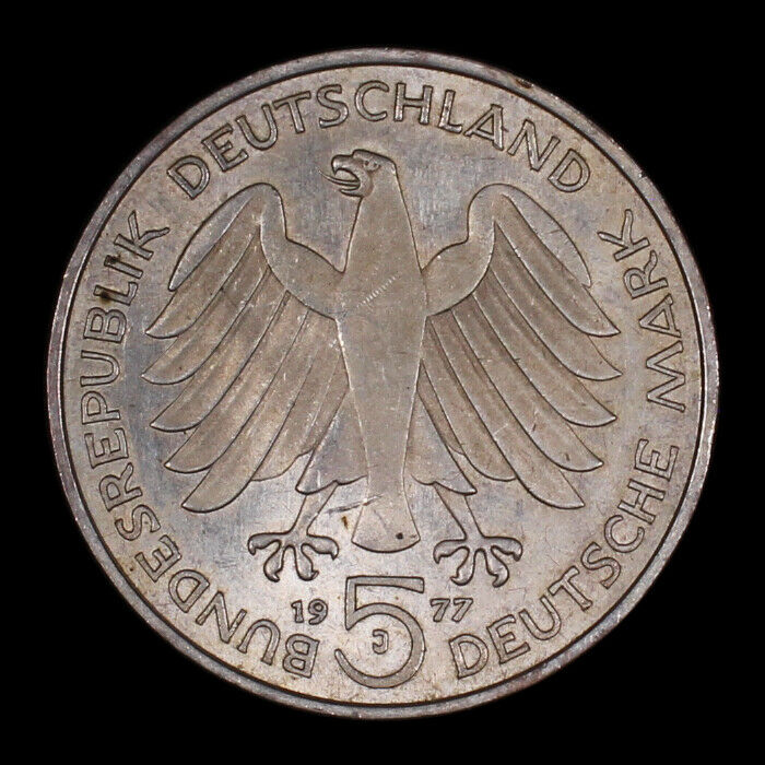 1977-J Germany 5 Mark Gauss KM# 145 World Silver Coin - Imperial ...