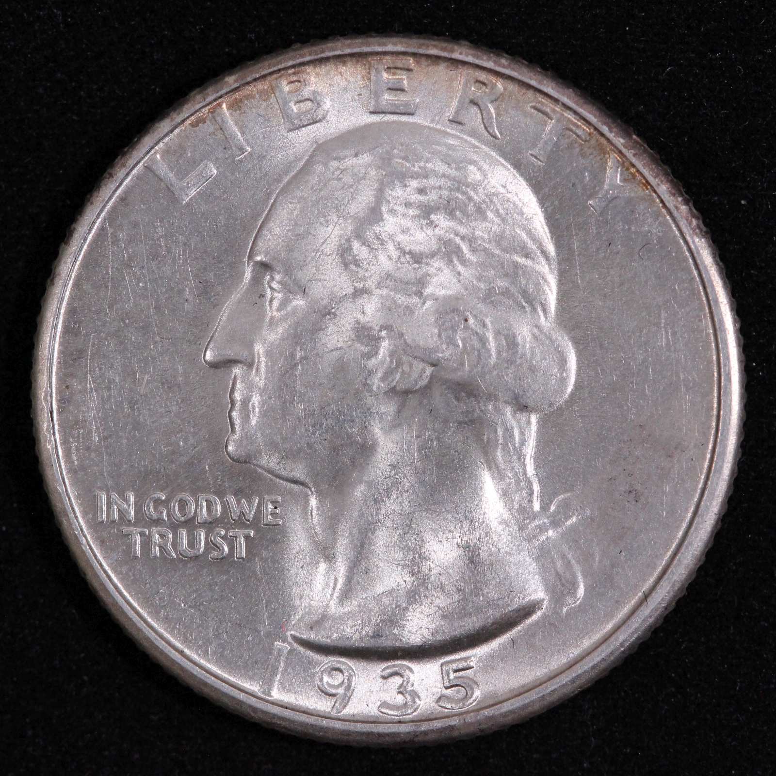 United States USA 1935 Washington Silver Quarter 25 Cents World Coin ...