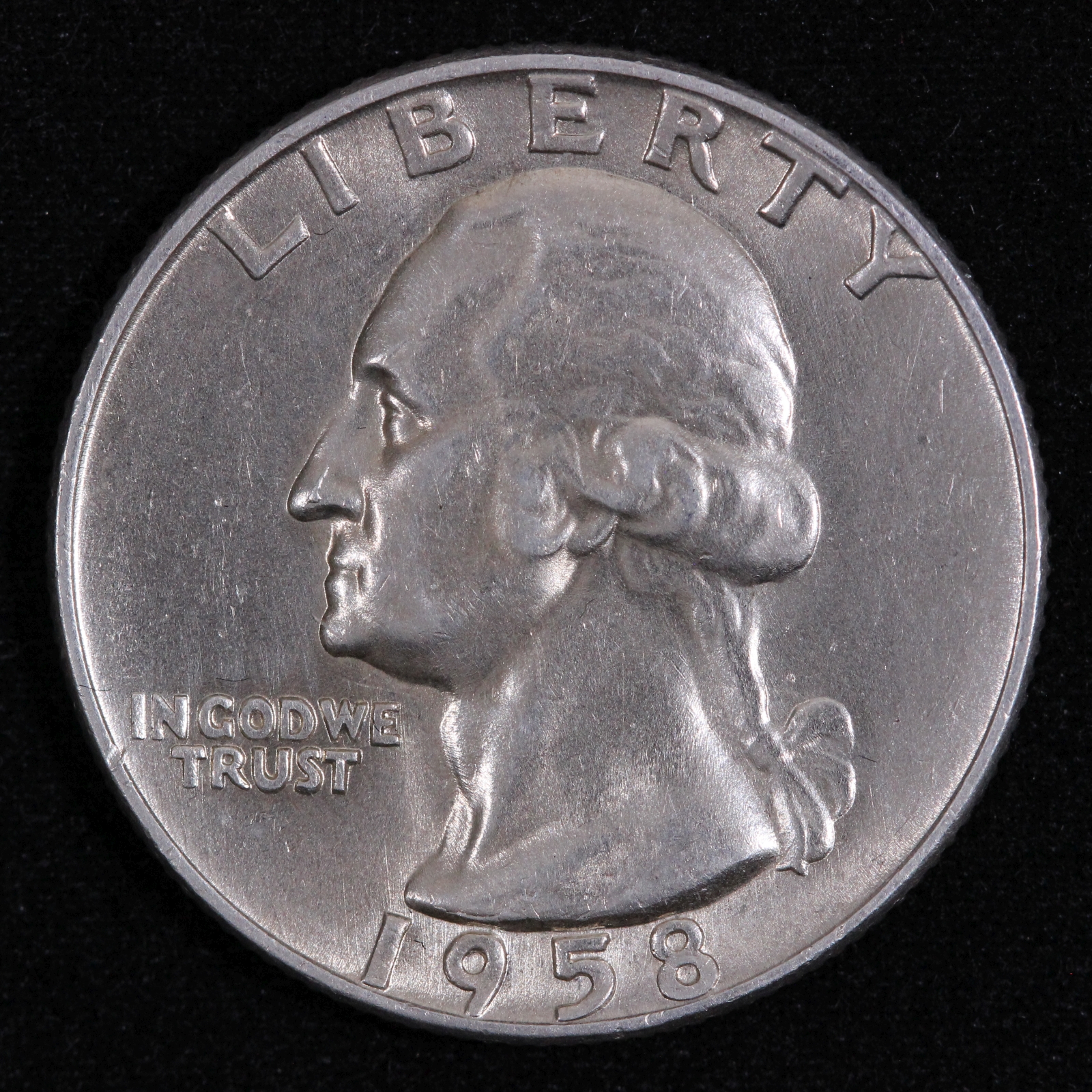 United States USA 1958D Washington Silver Quarter 25 Cents World Coin ...