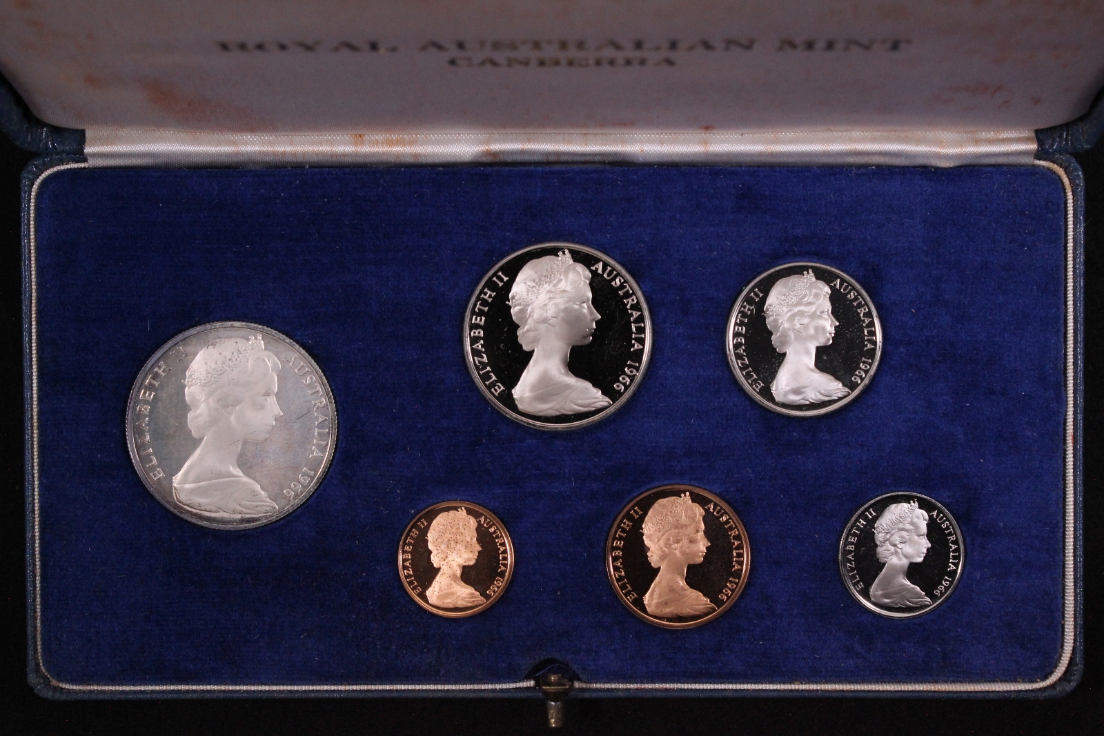 Australia 1966 Proof Coin Set - Light Blue Case - Imperial Numismatics