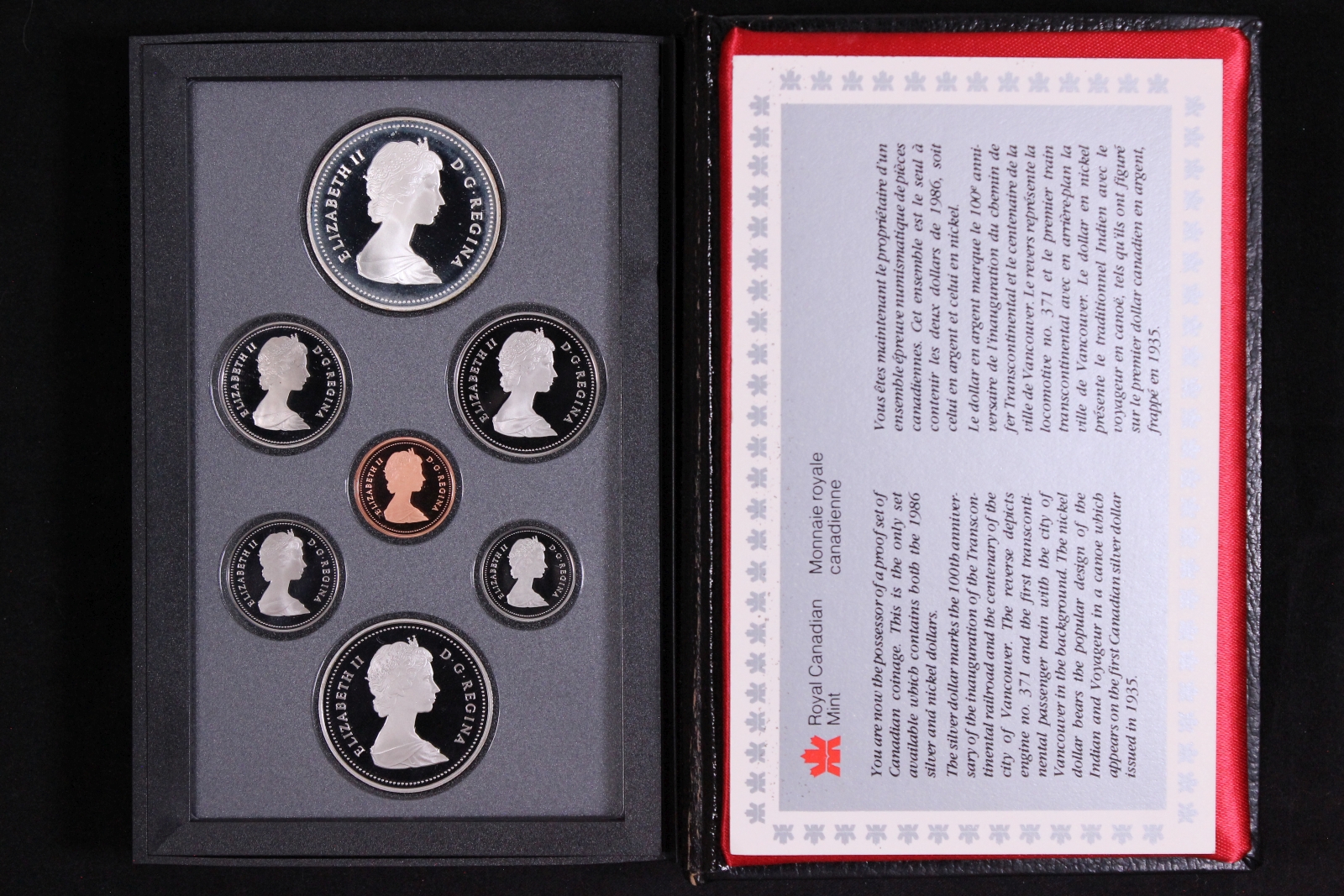 Canada 1986 7-Coin Proof Set - Double Dollar - Imperial Numismatics