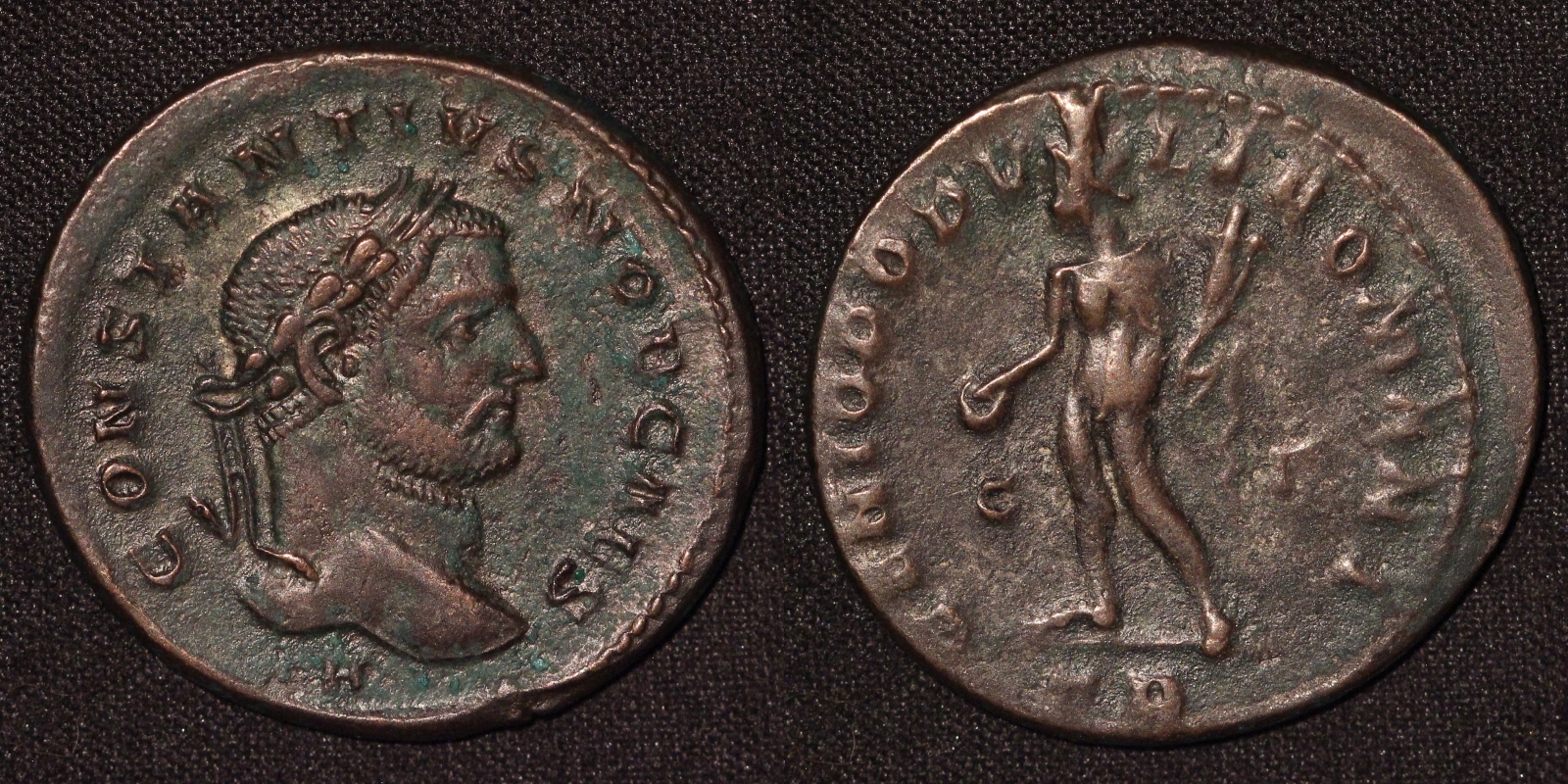 Ancient Roman Imperial Coin Constantius I AD 293-305, AE Follis ...