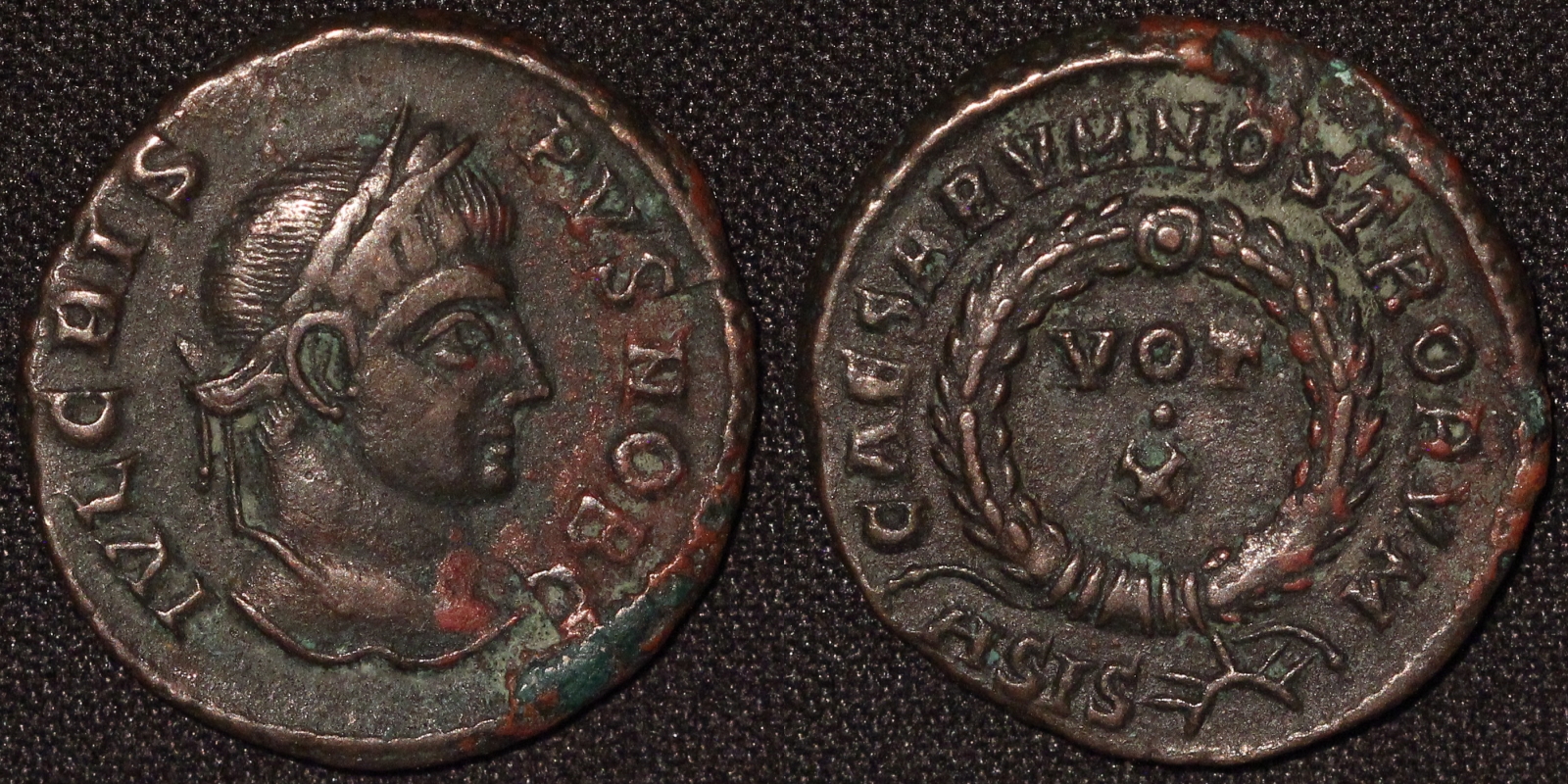 Ancient Roman Imperial Coin Crispus. Caesar, AD 321-324 AE Follis ...