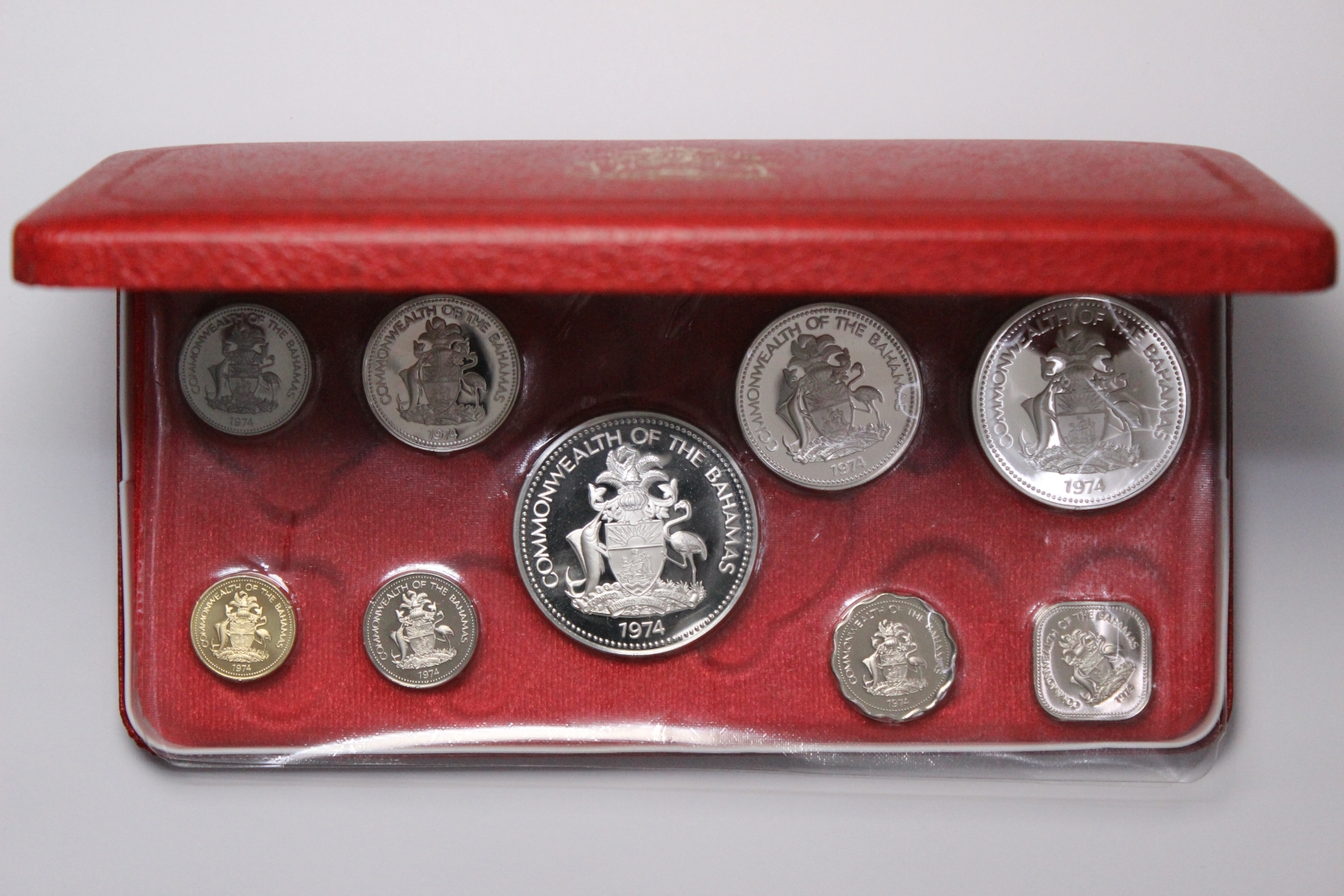 Bahamas 1974 9-Coin Proof Set - Franklin Mint - Imperial Numismatics