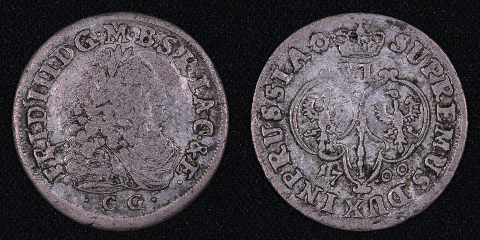 German States Brandenburg 1700-CG 6 Gröscher KM# 610 Friedrich III ...