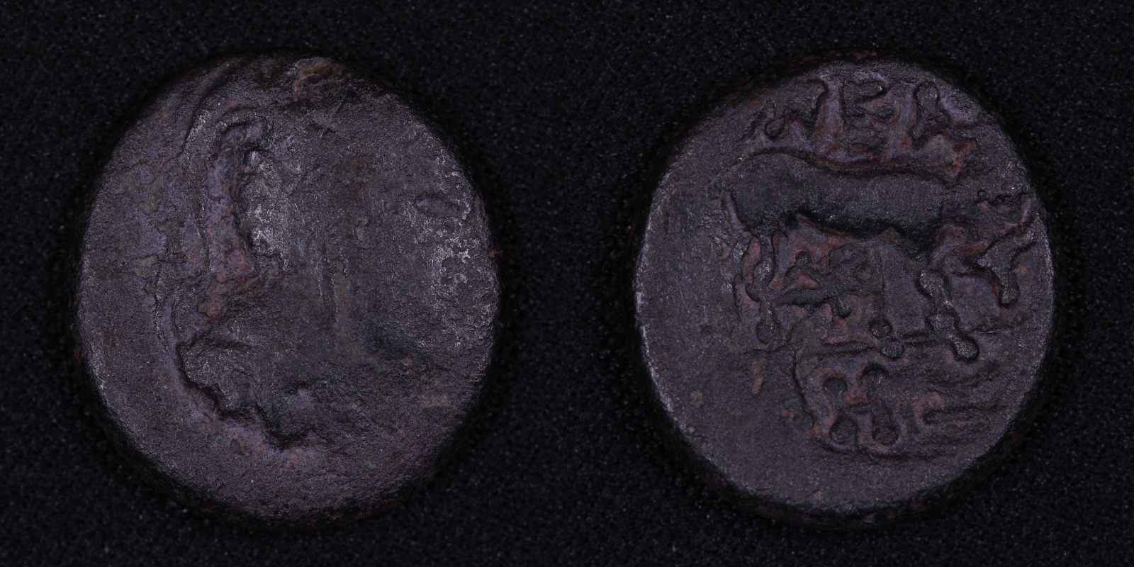 Ancient Greek Macedonian Coin Pella 187-31 BC AE17 Athena Helmet Cow ...