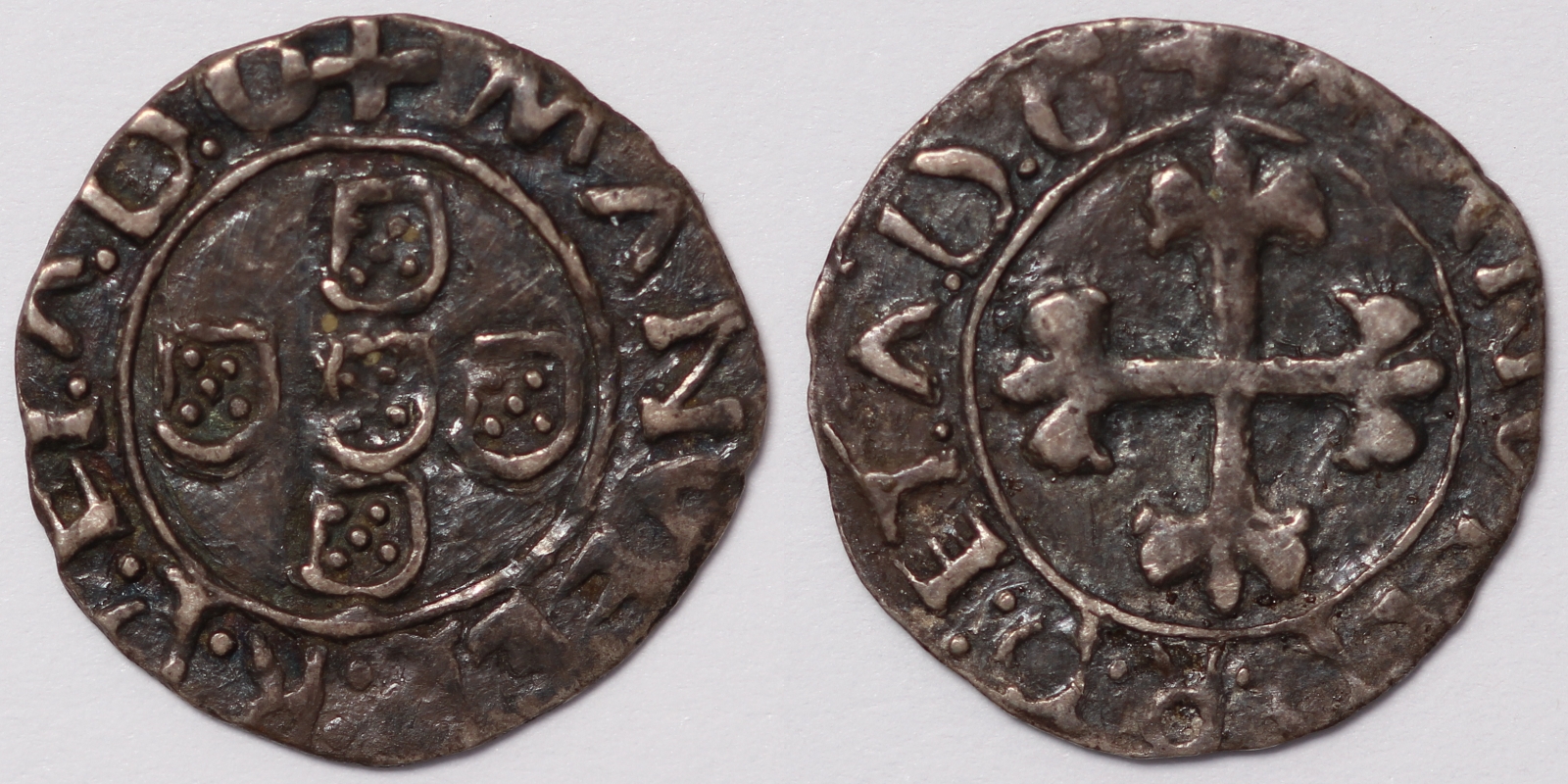 Portugal 1495-1521 1/2 Vintem Manuel I Silver Hammered Coin - Imperial ...
