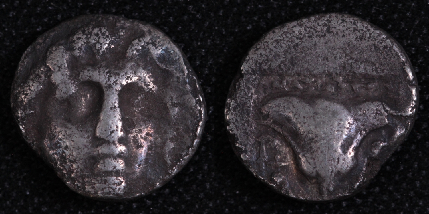 Ancient Greek Silver Coin Caria Rhodes 167-88 BC Hemidrachm Helios ...