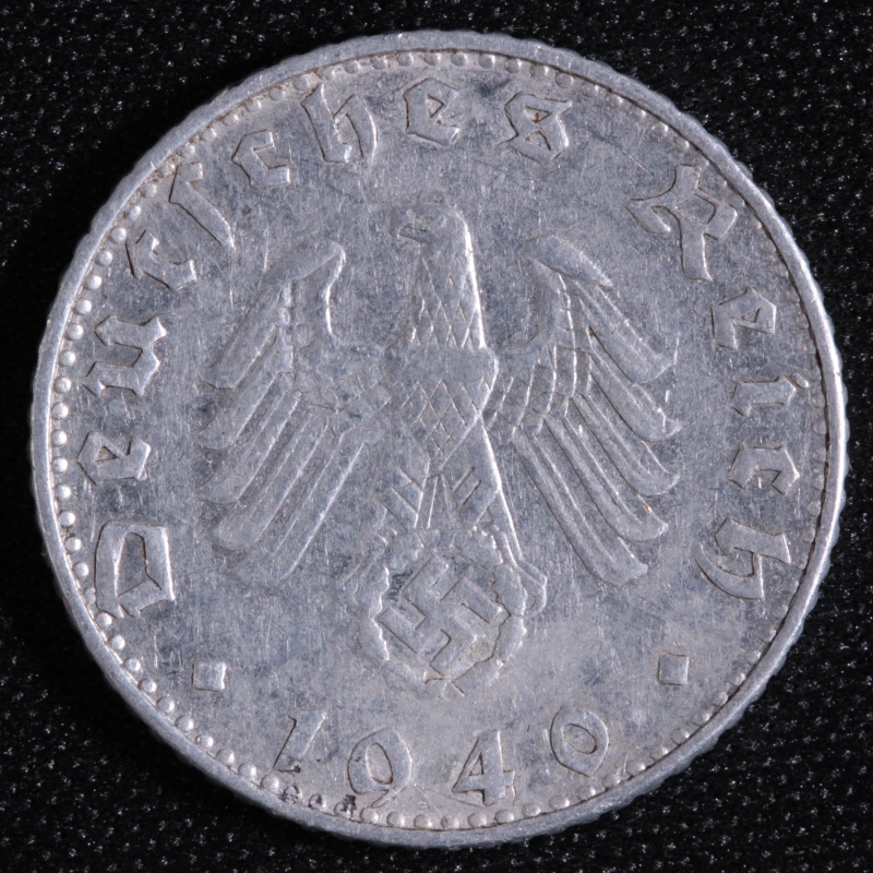 Germany Third Reich 1940-B 50 Reichspfennig KM#96 Vienna Mint Aluminium ...