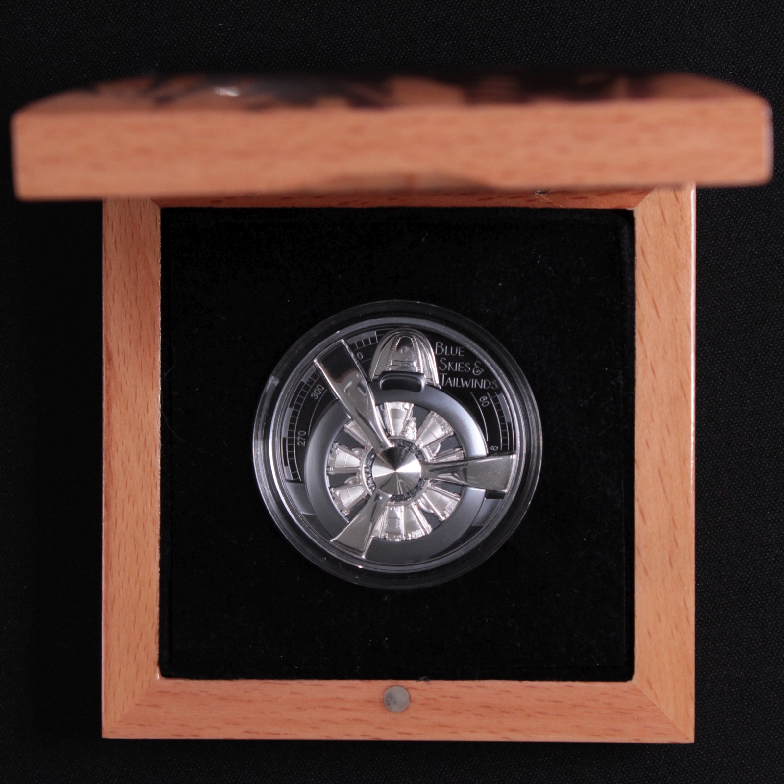 Cook Islands 2020 $10 Airplane Propeller High Relief 2oz Silver Black ...