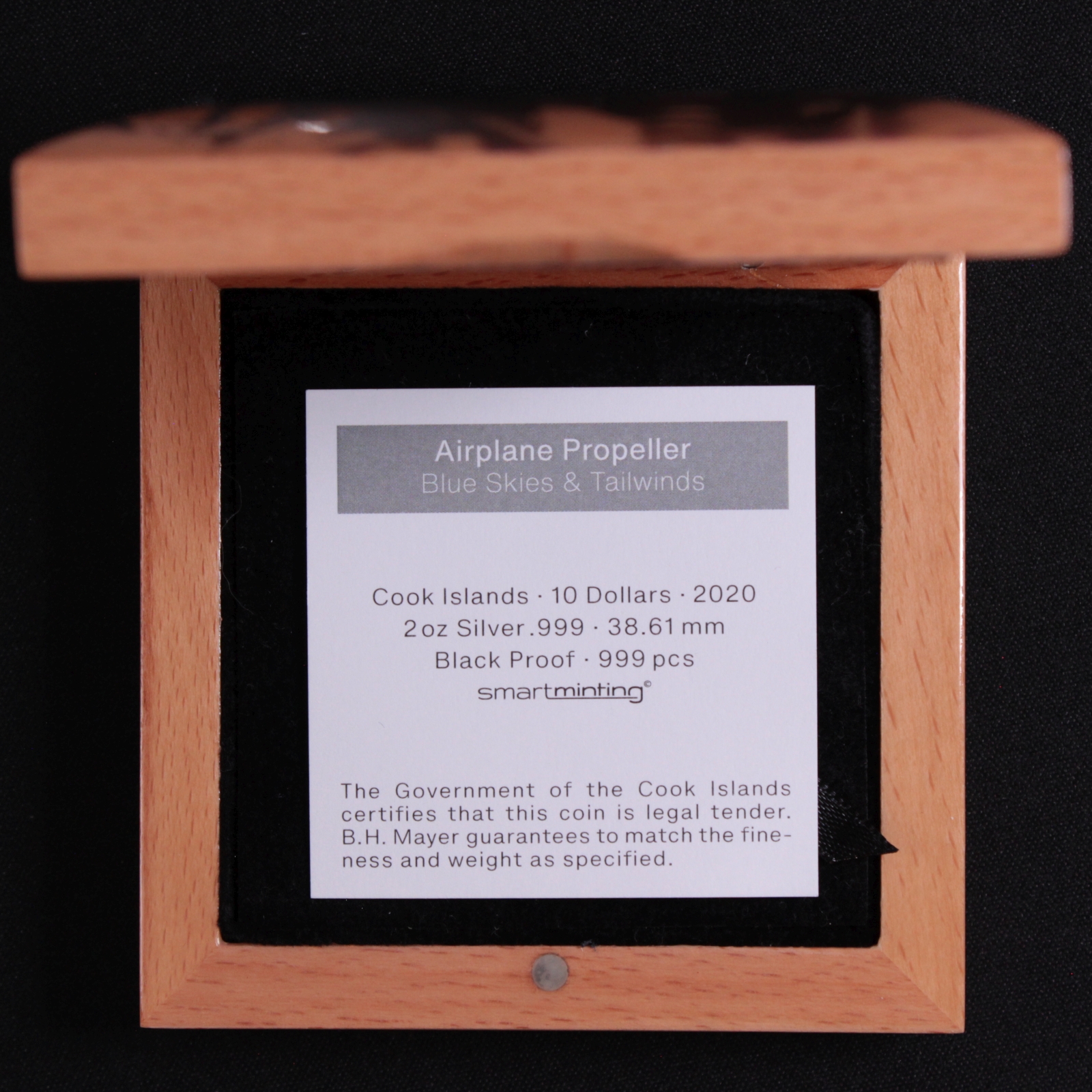 Cook Islands 2020 $10 Airplane Propeller High Relief 2oz Silver Black ...