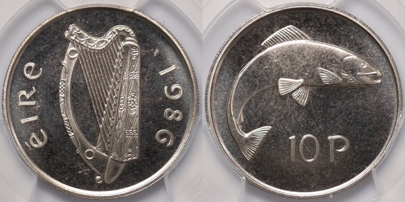 PCGS Graded MS67 Ireland Republic 1986 10p Uncirculated Coin - Scarce ...