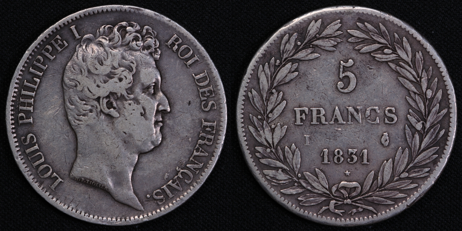 France 1831-I 5 Francs Louis Philippe I Limoges Mint KM#735.6 Silver ...