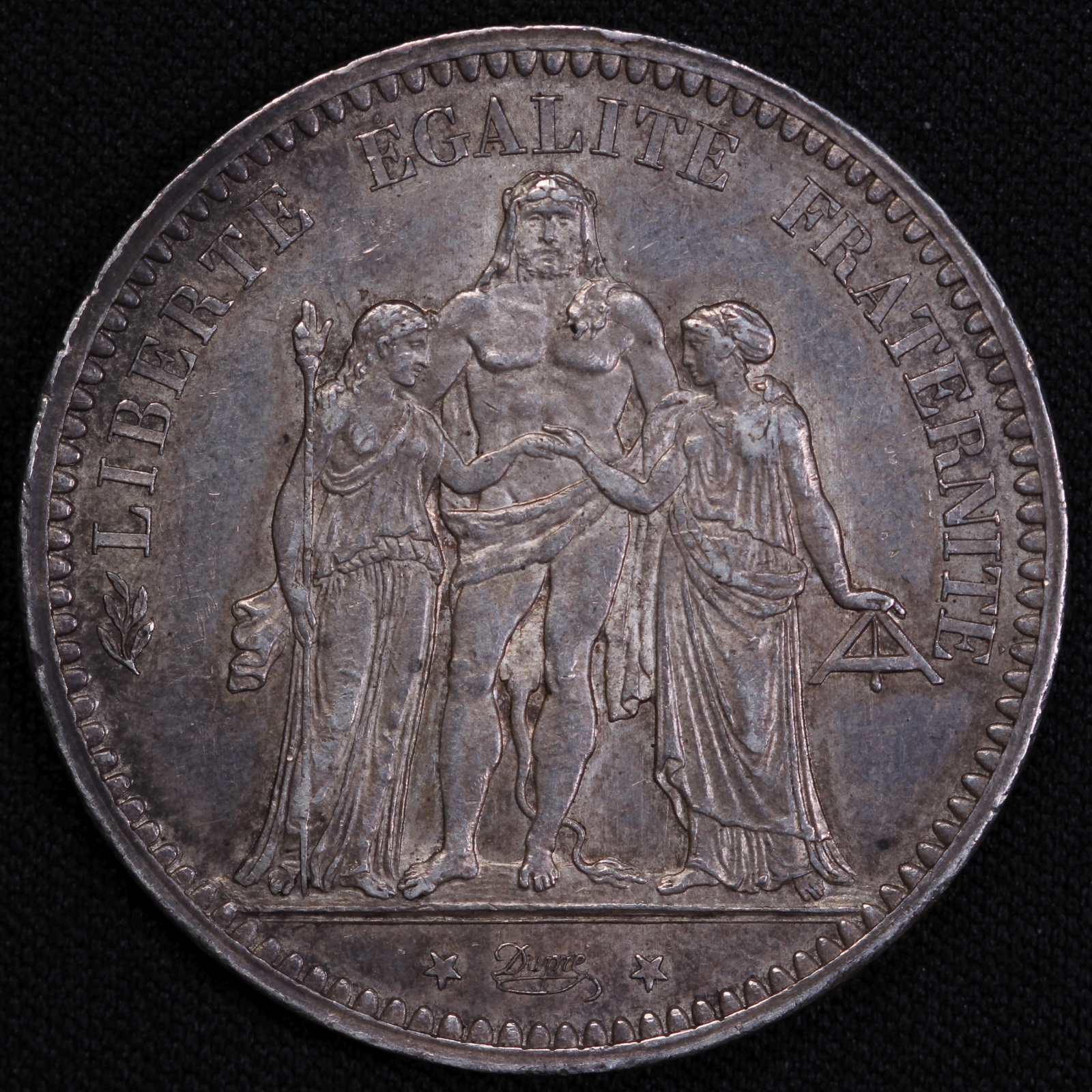 France 1873-A 5 Francs Hercules Group Paris Mint KM#820.1 World Silver ...