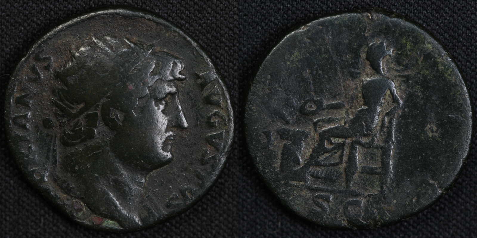 Ancient Roman Imperial Coin Hadrian AD 125-128 Æ Dupondius Rome Mint ...