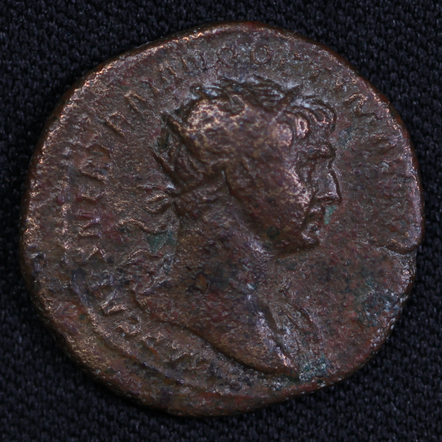 Ancient Roman Imperial Coin Trajan AD 114-117 Æ Semis Rome Mint Wreath ...