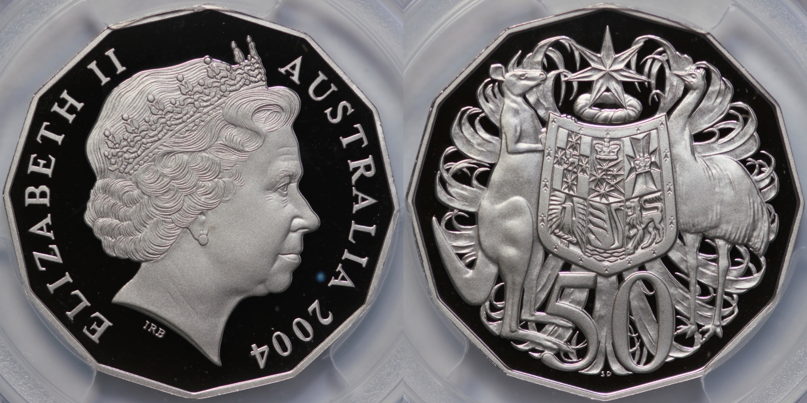 PCGS Graded PR69DC - Australia 2004 Fifty Cents 50C Large Head Proof ...