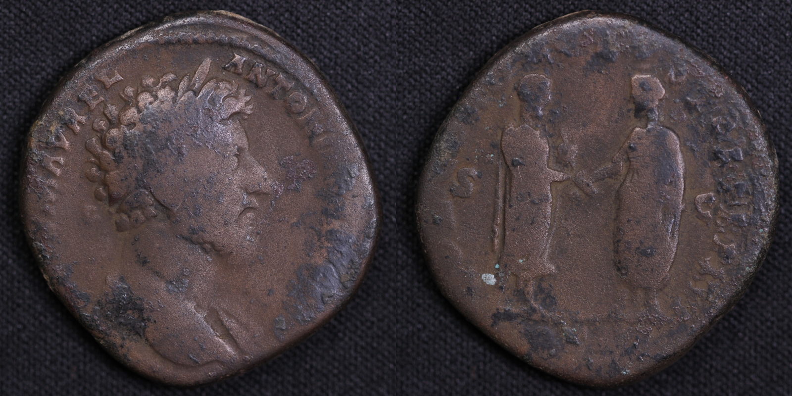 Ancient Roman Imperial Coin Marcus Aurelius AD 161-2 Æ Sestertius Rome ...