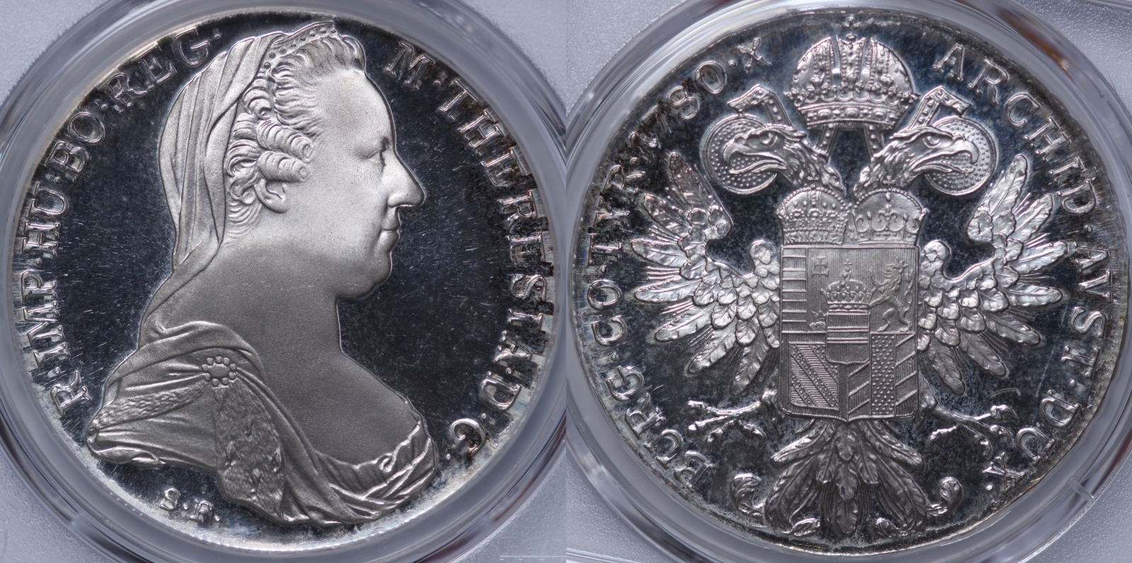 PCGS Graded PR67CAM Austria "1780"-S.F. Thaler Modern Restrike Proof Silver Coin - Imperial ...