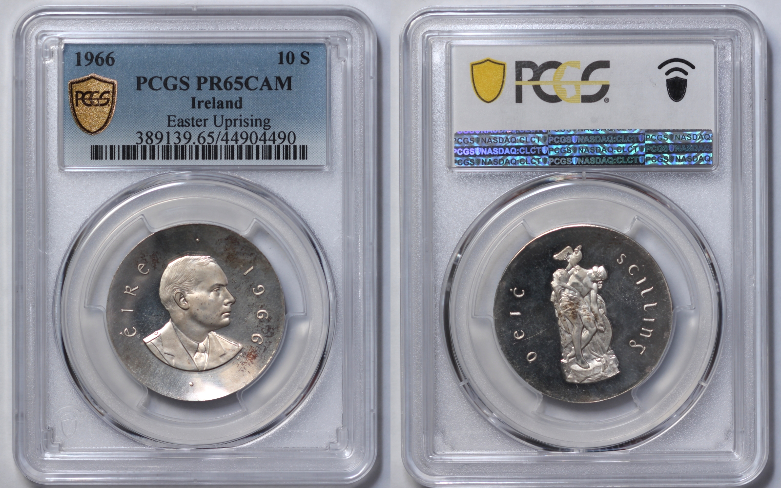 PCGS Graded PR65CAM - Ireland 1966 10 Shilling Easter Uprising Proof ...