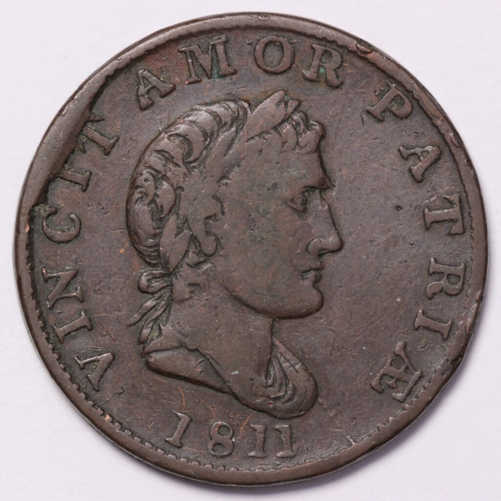 Great Britain 1811 British Copper Company VINCIT AMOR PATRIÆ Halfpenny ...