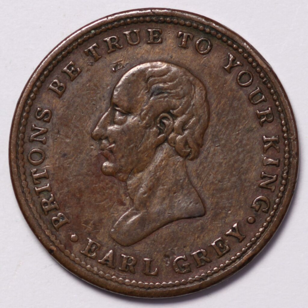 Great Britain 1830 Earl Grey Briton Be True to Your King Brass Token ...