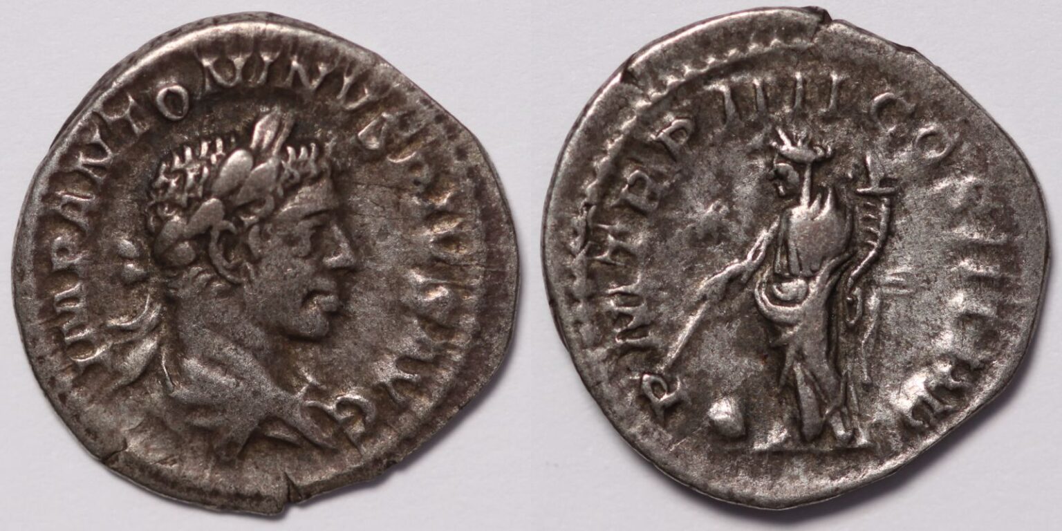 Ancient Roman Imperial Silver Coin Elagabalus AD 221 AR Denarius ...