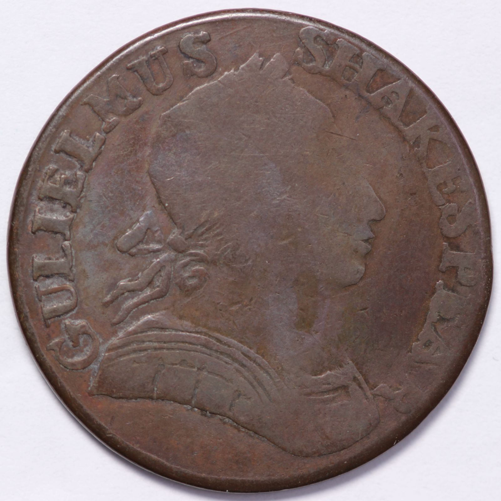 Great Britain 1774 Gulielmus Shakespear Non-Regal Evasion Halfpenny ...