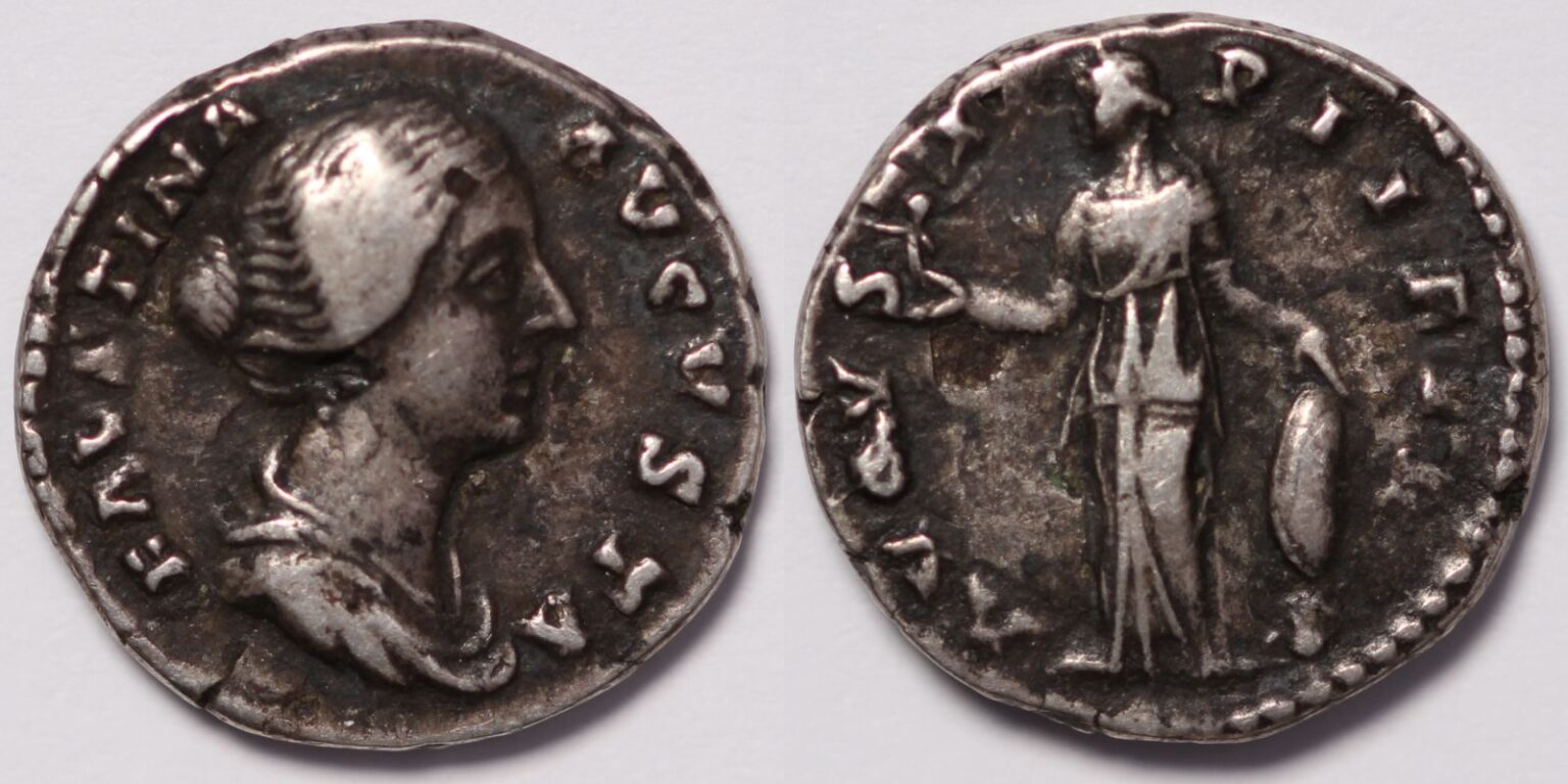 Ancient Roman Imperial Silver Coin Faustina II AD 145-161 Denarius ...