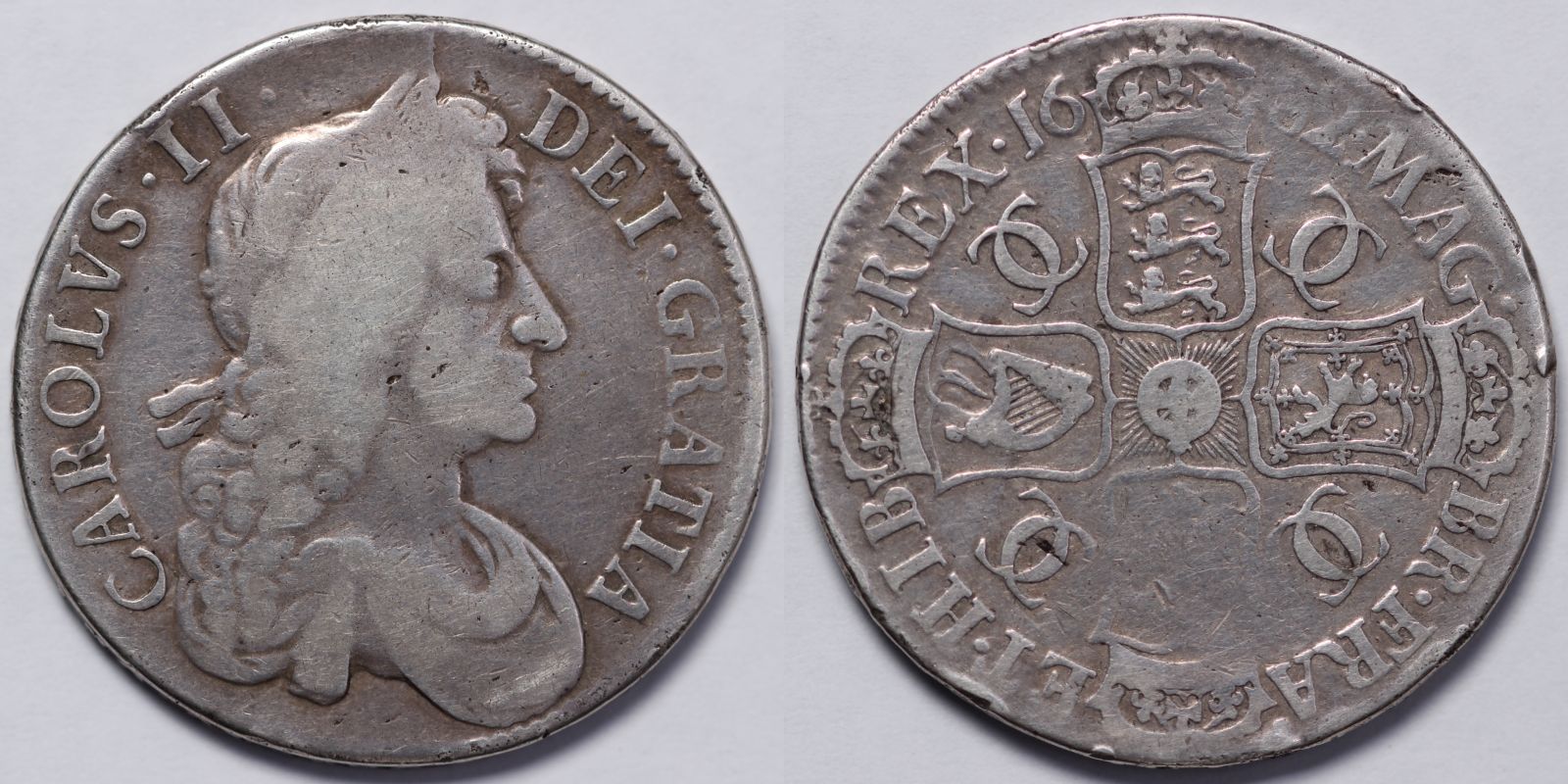 Great Britain 1682 TRICESIMO QVARTO Crown Charles II S-3359 World ...