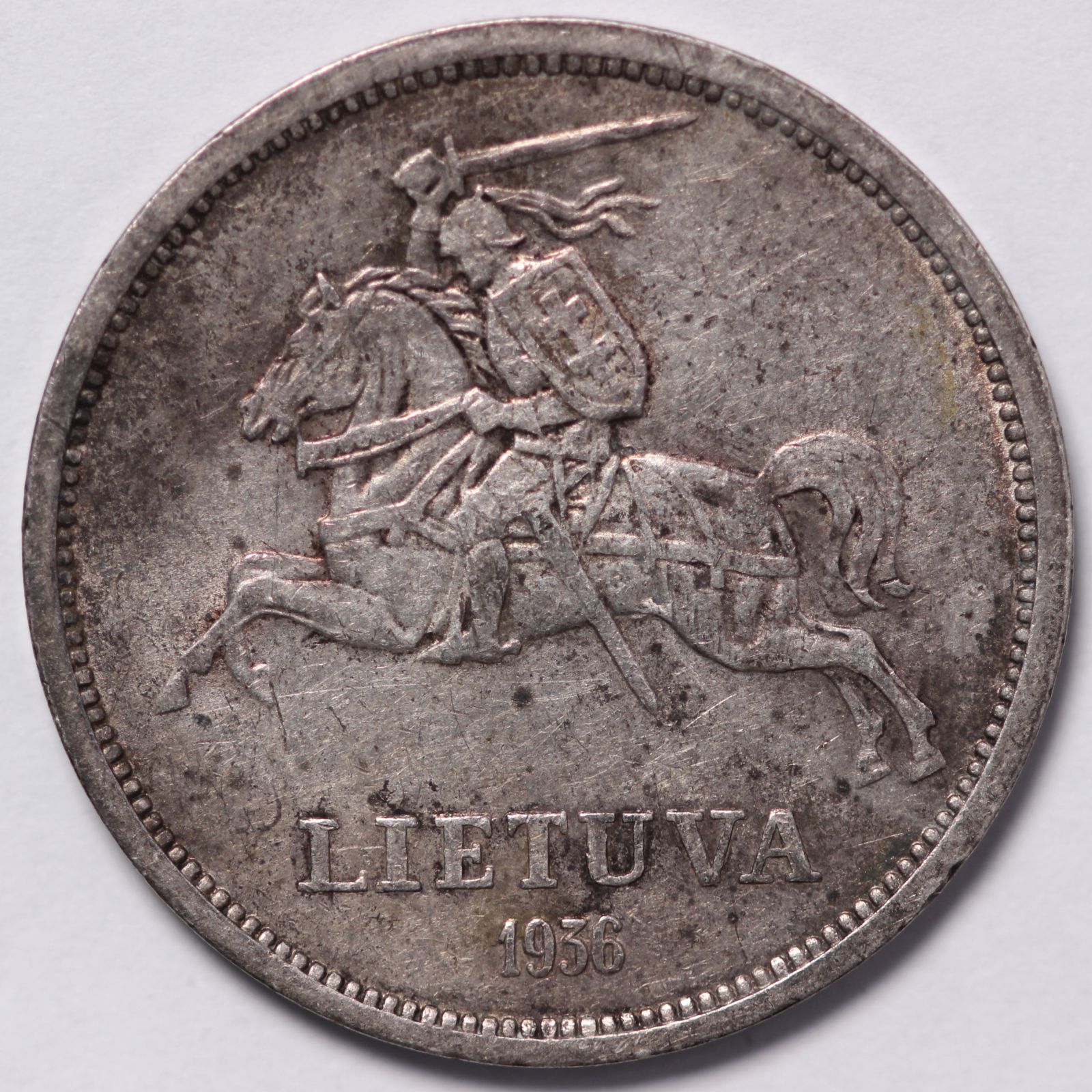 Lithuania 1936 5 Litai Dr. Jonas Basanavicius KM-82 World Silver Coin ...