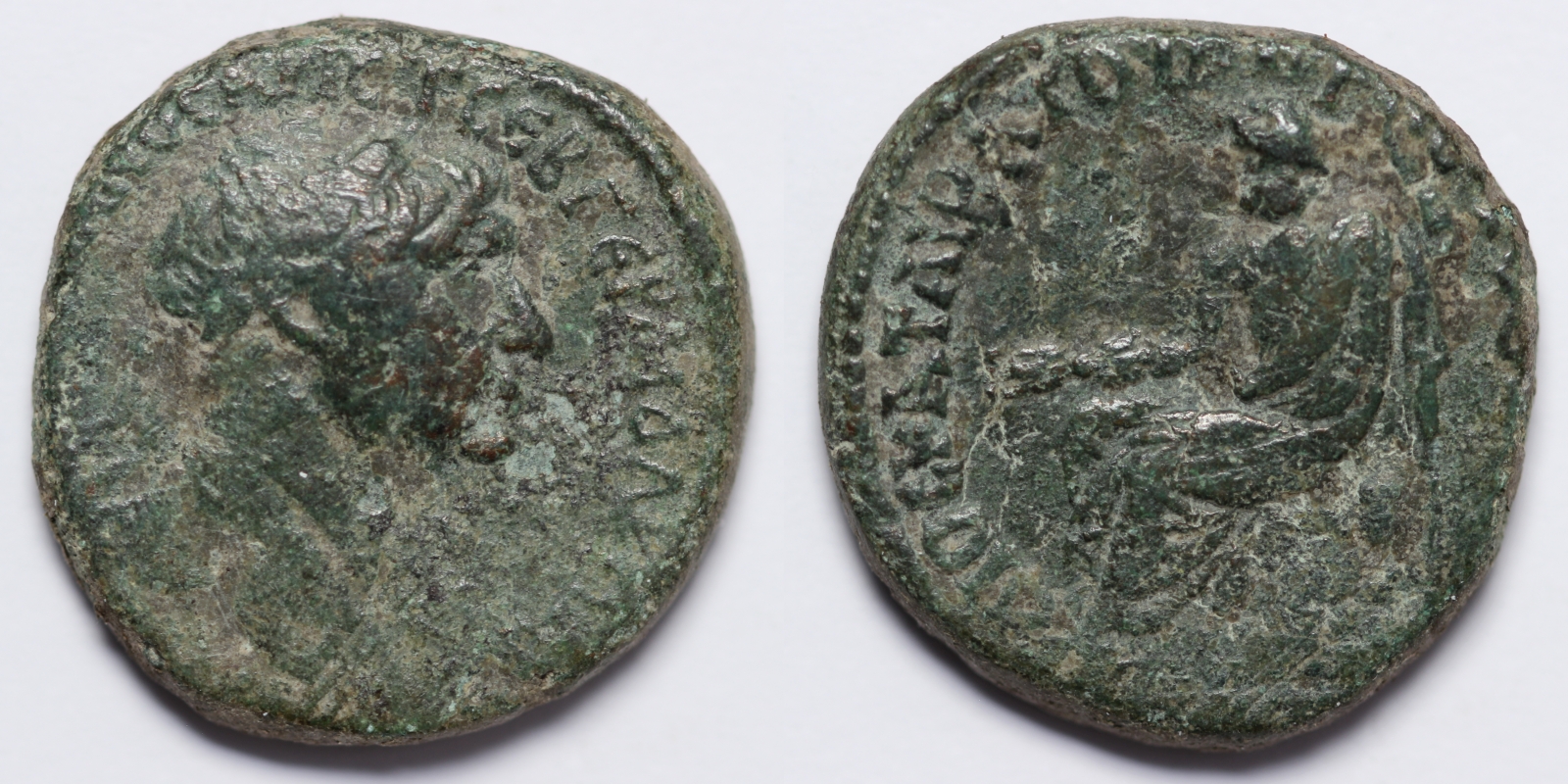 Ancient Roman Provincial Coin Syria Cyrrhus Trajan AD 98-117 Æ Zeus ...
