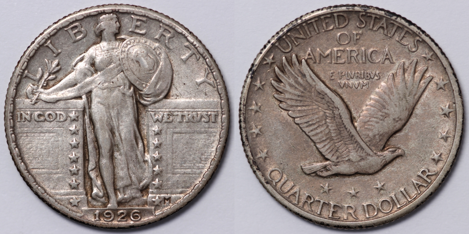 United States USA 1926 Standing Liberty Quarter Dollar 25C World Silver ...