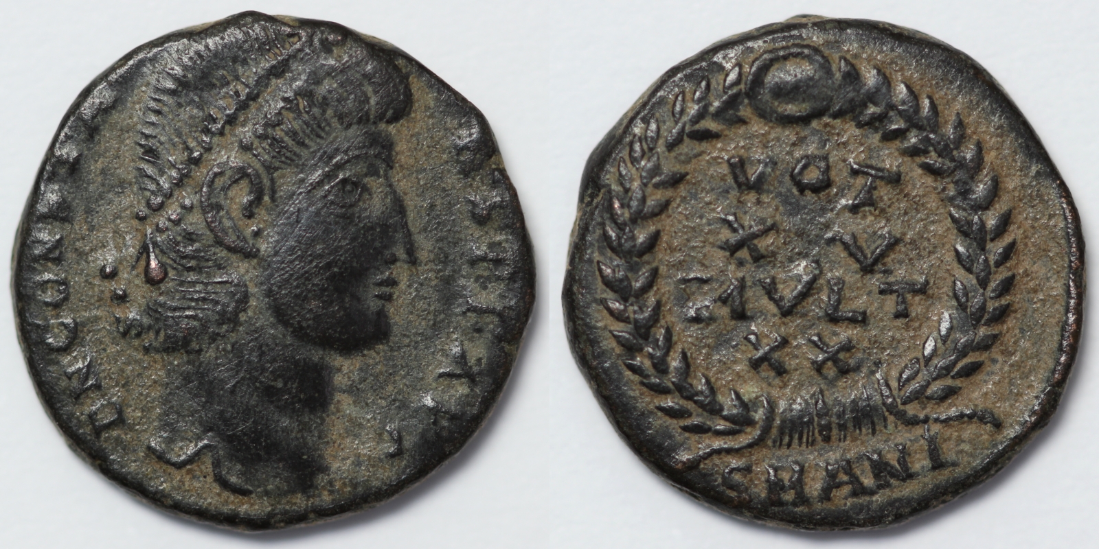 Ancient Roman Imperial Coin Constans AD 347-348 Æ Antioch Mint VOT/XV ...