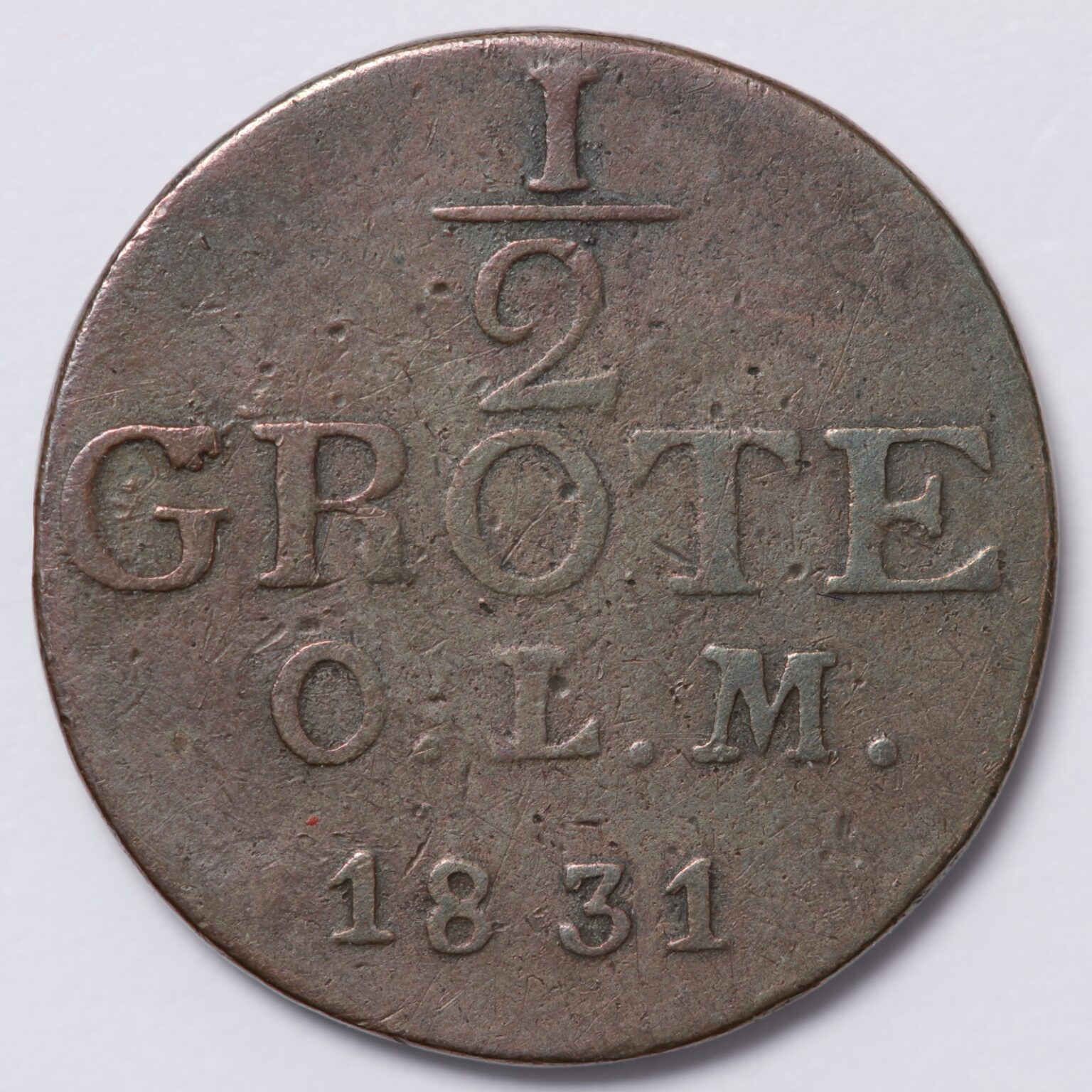 German States Grand Duchy of Oldenburg 1831 1/2 Grote KM# 165 World ...