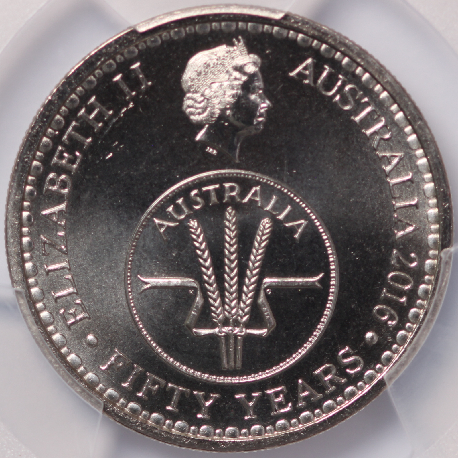 PCGS Graded MS67 Australia 2016 10C Changeover 50 Yrs Decimal Currency ...