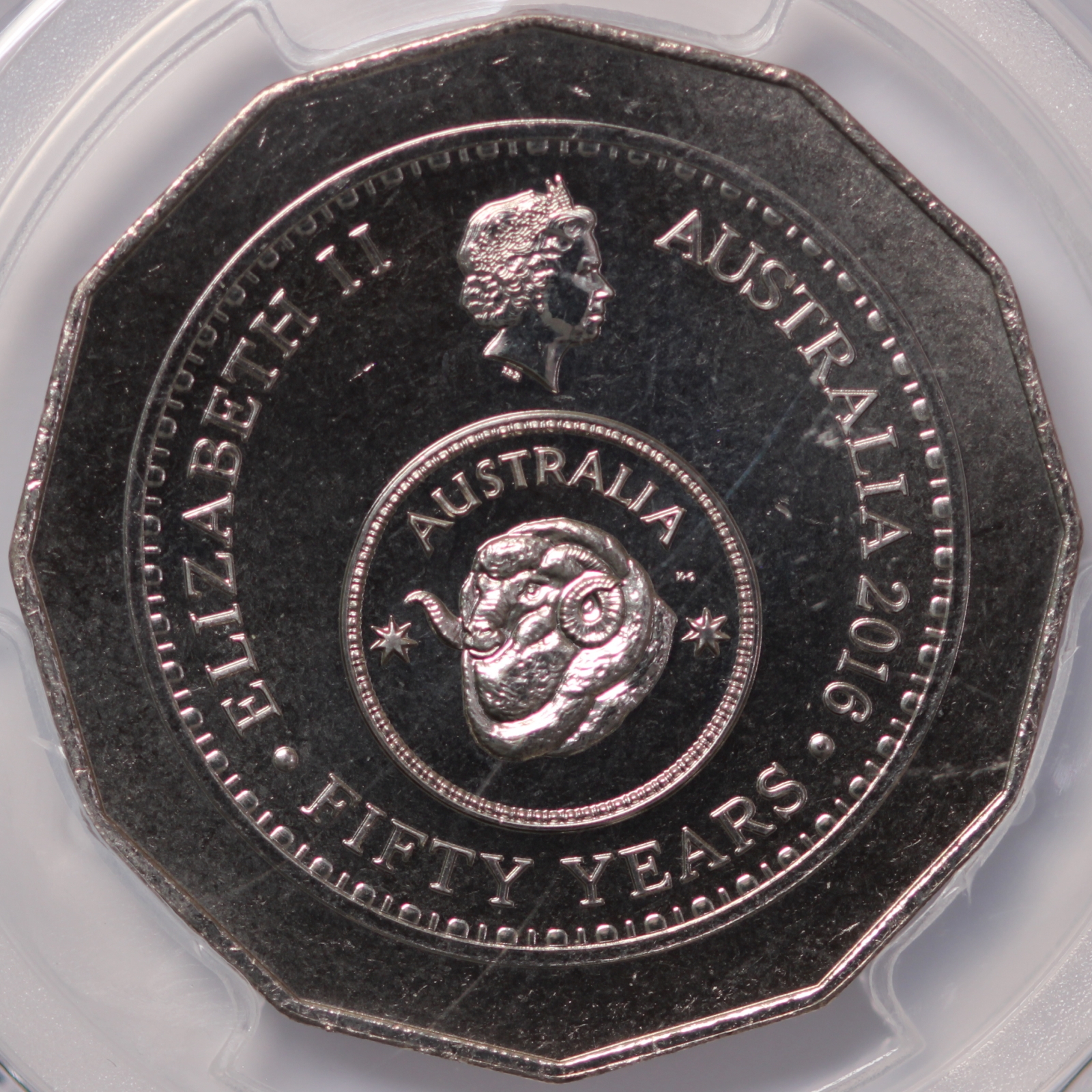 PCGS Graded MS67 Australia 2016 50C Changeover 50 Yrs Decimal Currency ...
