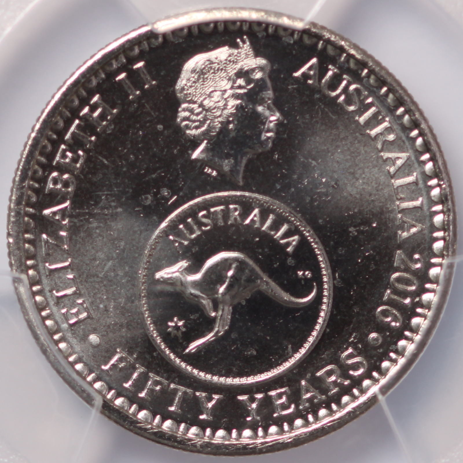 PCGS Graded MS66 Australia 2016 5C Changeover 50 Years Decimal Currency ...