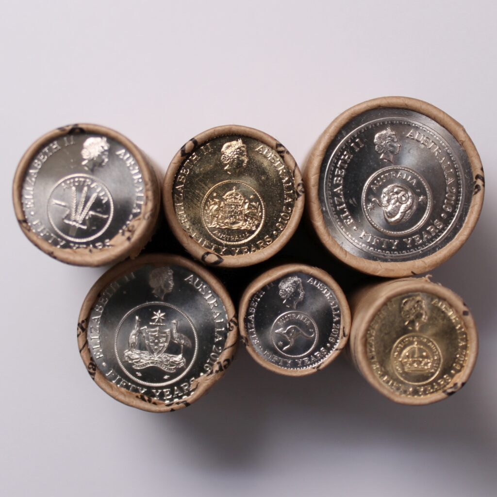 Australia 2016 Changeover RAM Mint Rolls Complete Set $2, $1, 50c, 20c ...