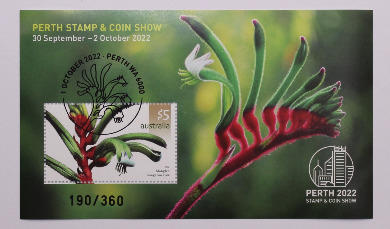 2022 Perth Stamp & Coin Show Full Set of Three Daily Minisheets ...