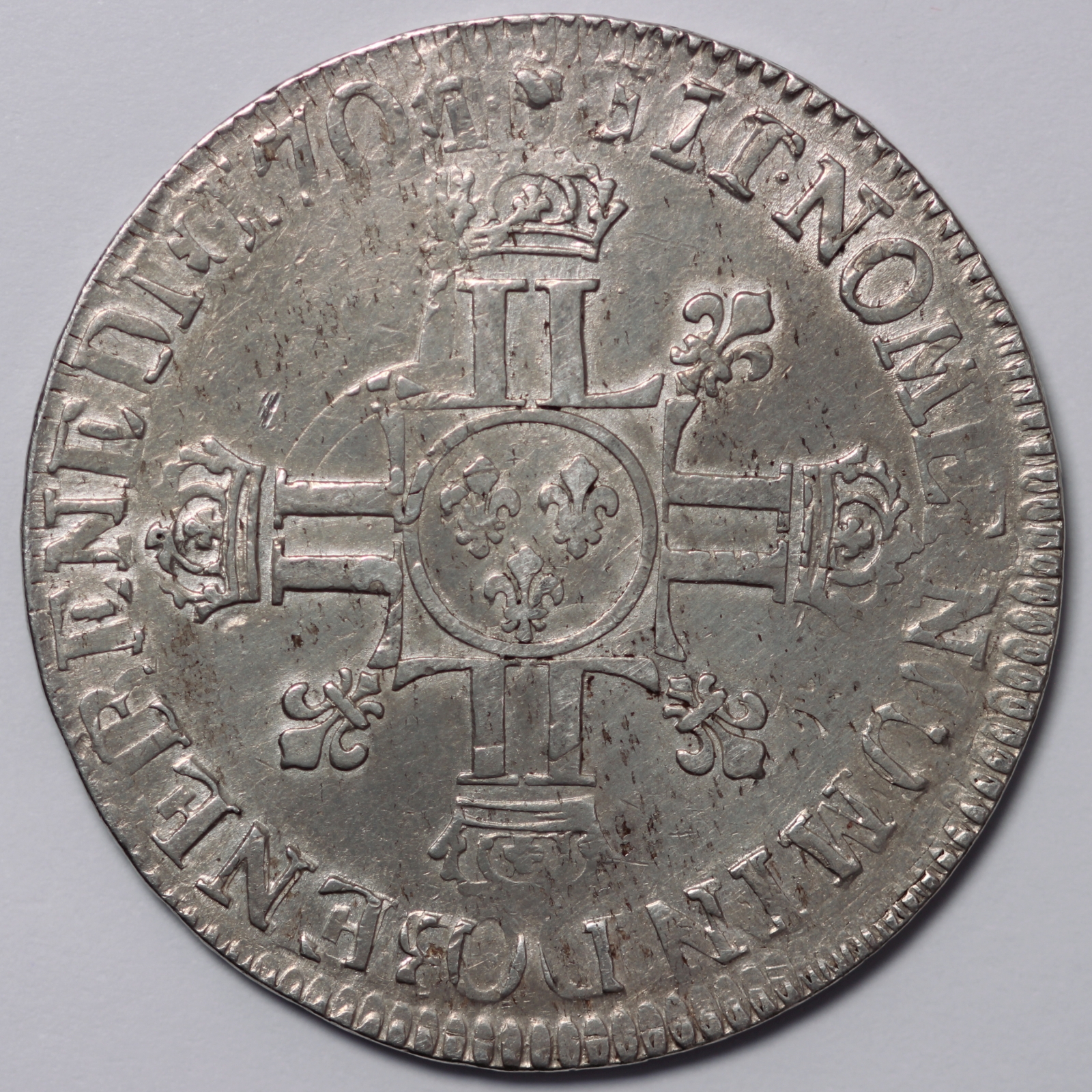 France (1704-14) Ecu (Aux 8 L 2eme Type) Louis XIV World Silver Coin ...