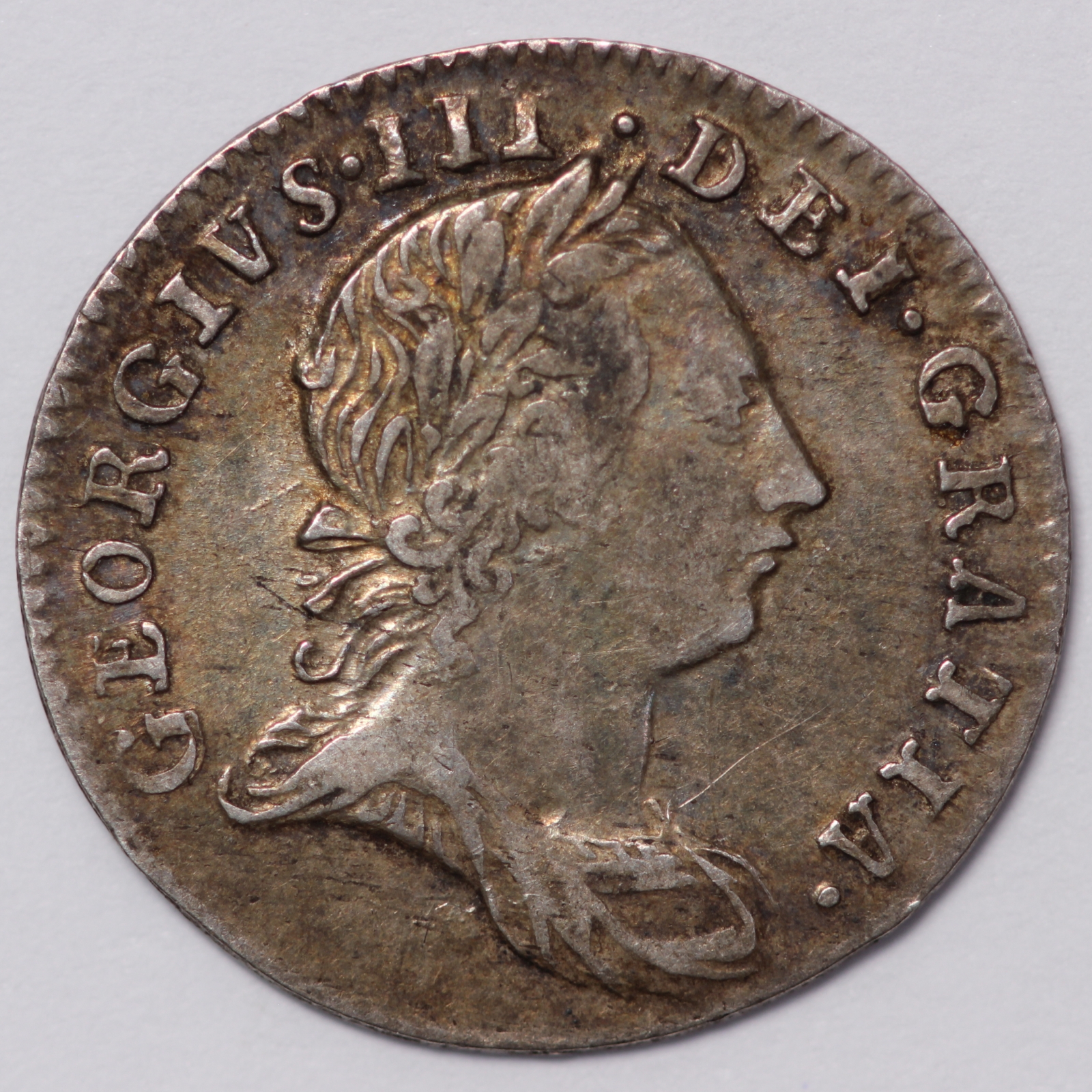 Great Britain 1762 Threepence George III Milled Silver Coin - Imperial ...