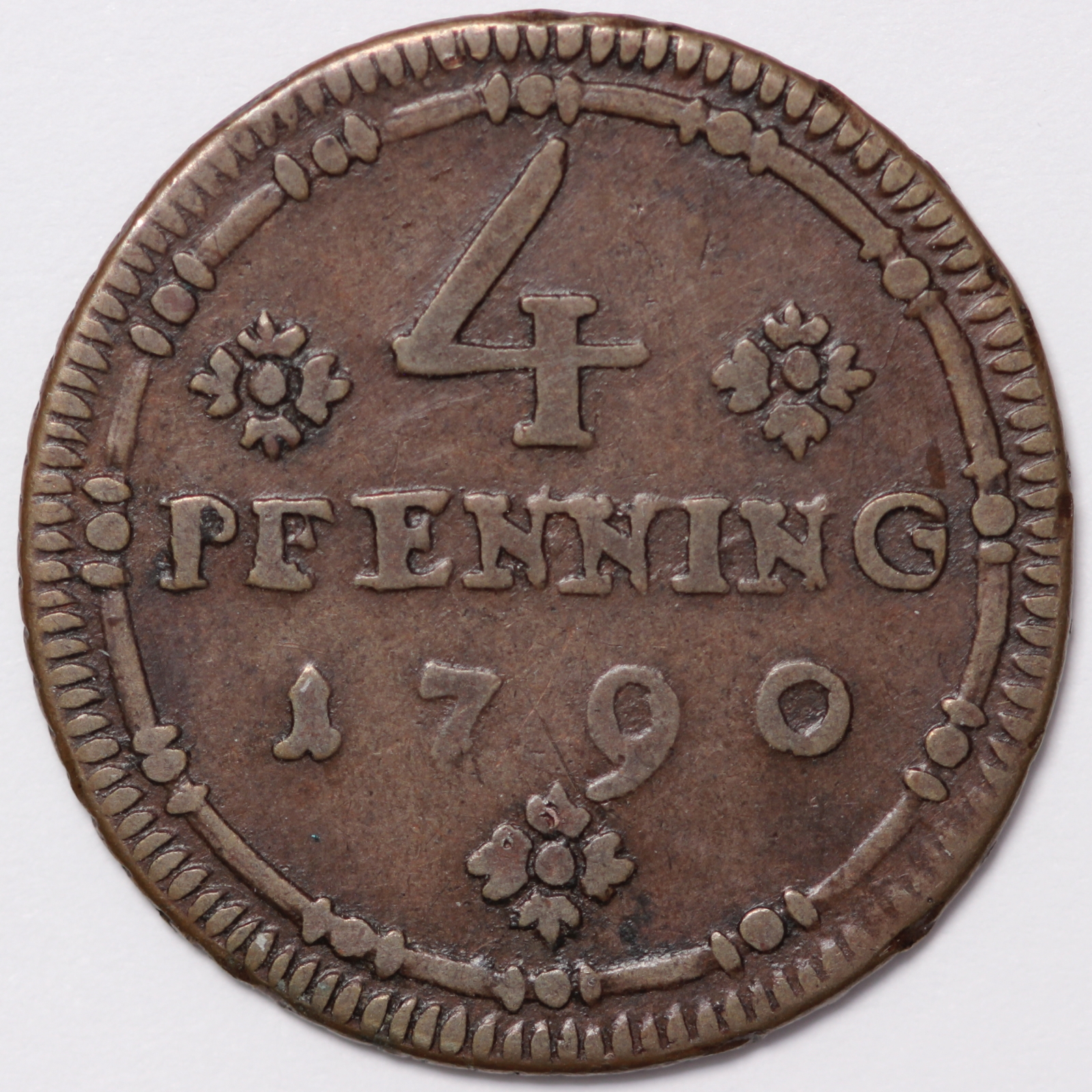 German States Munster 1790 4 Pfennig KM# 446 World Copper Coin ...