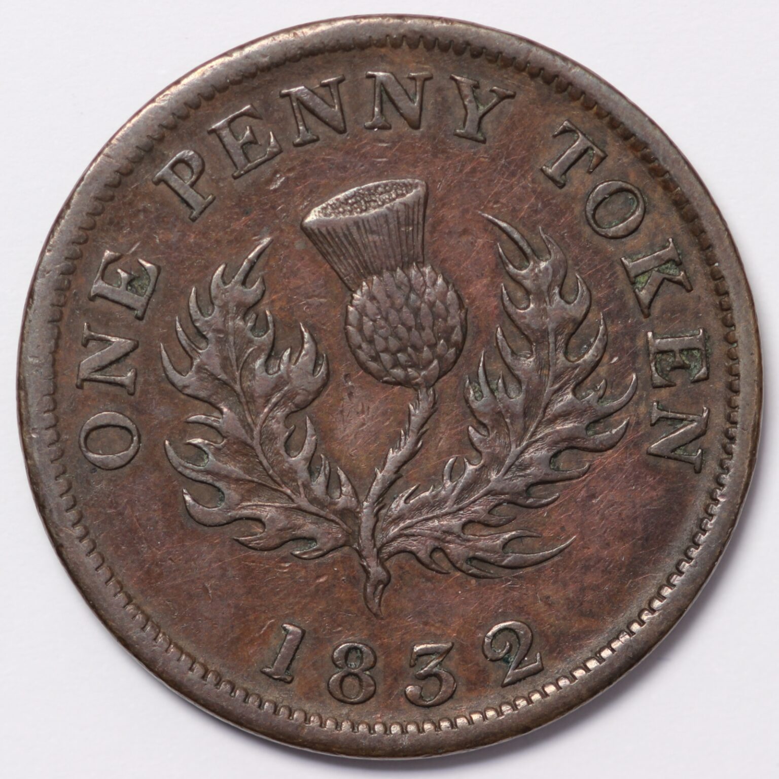 Canadian Provinces Nova Scotia 1832 One Penny Token George IV KM#2 Copper Coin - Imperial ...