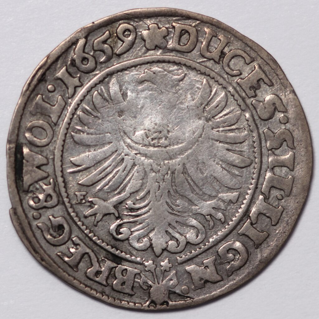 German States Silesia-Liegnitz-Brieg 1659 3 Kreuzer 'Three Brothers ...