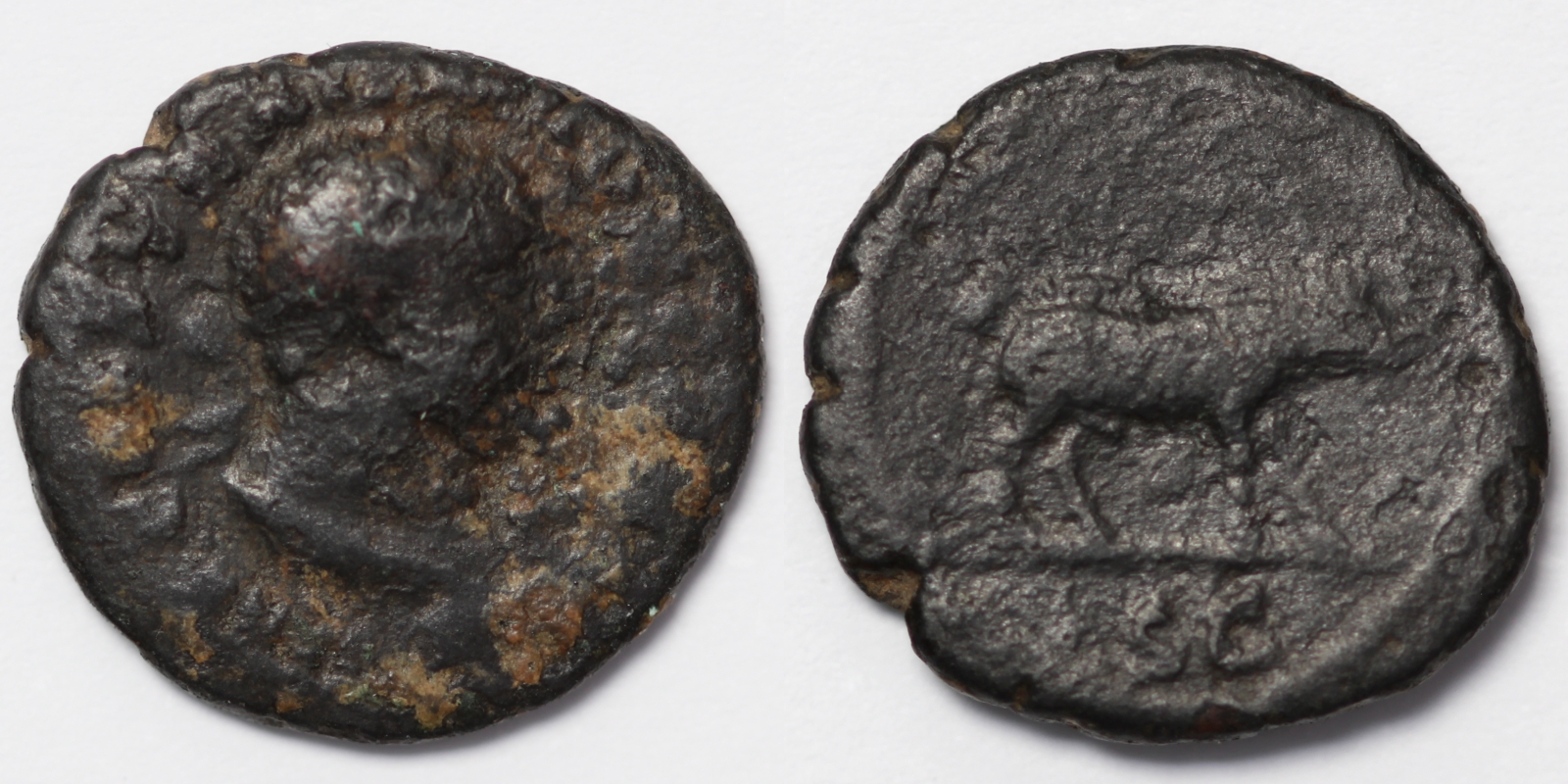 Ancient Roman Imperial Coin Trajan AD 114-117 Æ Quadrans Rome Mint ...