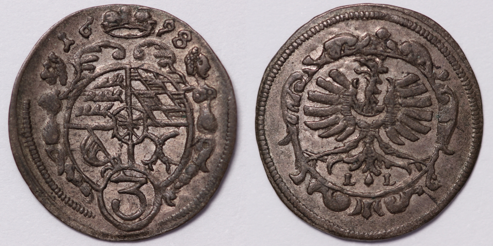 German States Württemberg-Oels 1698-LL 1 Gröschl KM#58 World Silver ...