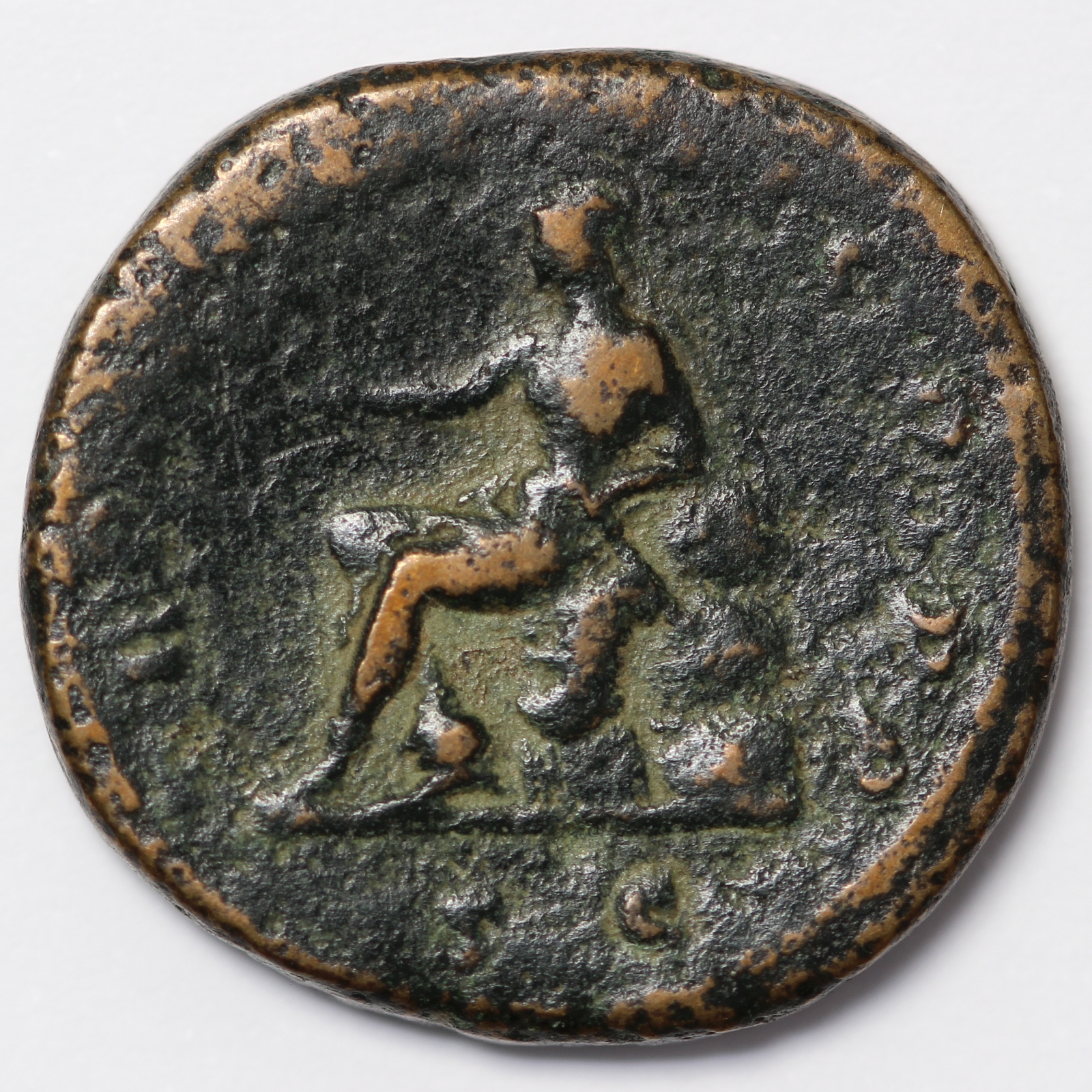 Ancient Roman Imperial Coin Commodus as Caesar AD 177 Æ Dupondius Roma ...