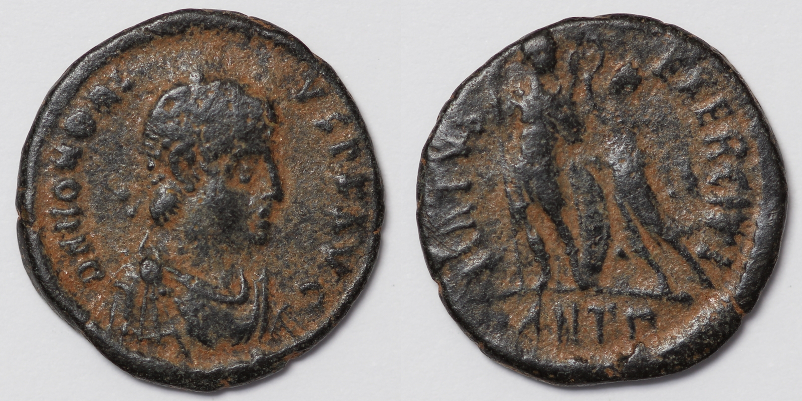 Ancient Roman Imperial Coin Honorius AD 395-401 Æ Antioch Mint Victory ...