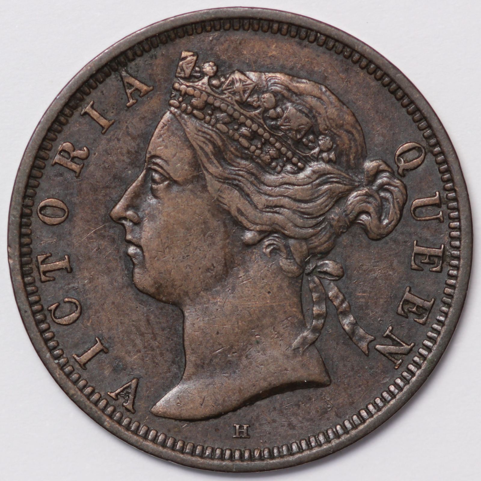 Mauritius 1882-H 2 Cents Victoria Heaton Mint KM#8 World Bronze Coin ...